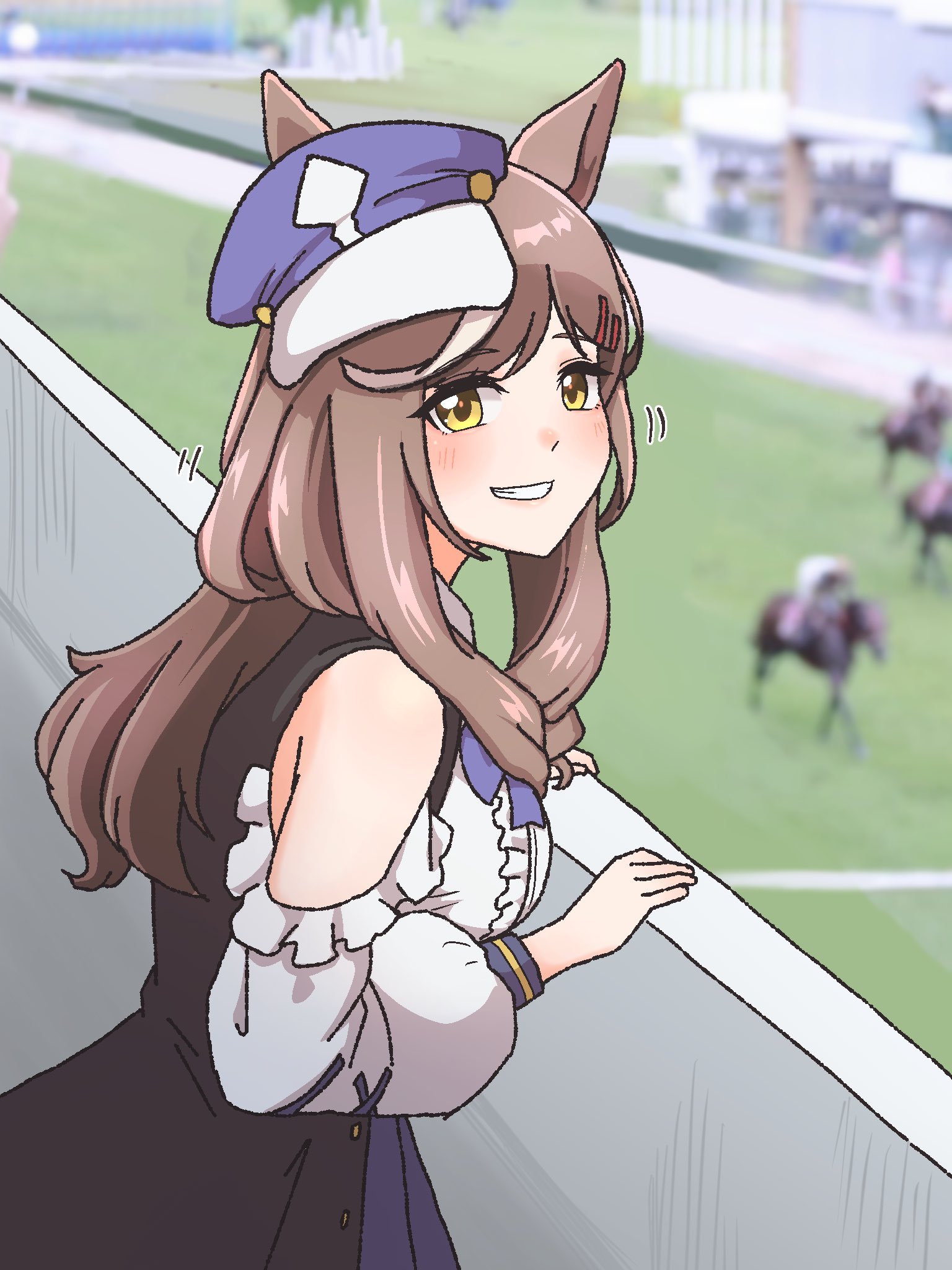 Safebooru - 1girl alternate hair length alternate hairstyle animal ears blurry blurry background ...