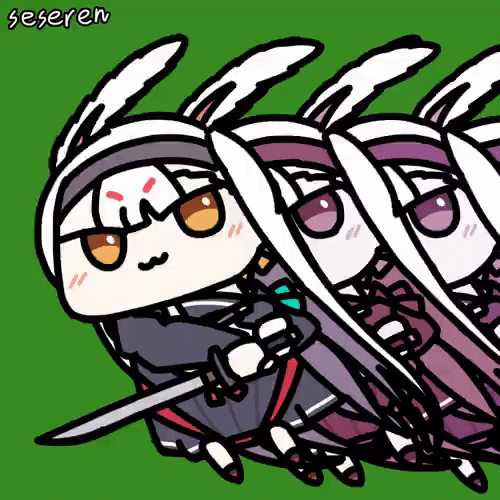 Safebooru - 1girl afterimage animal ears animated gif azur lane katana ...