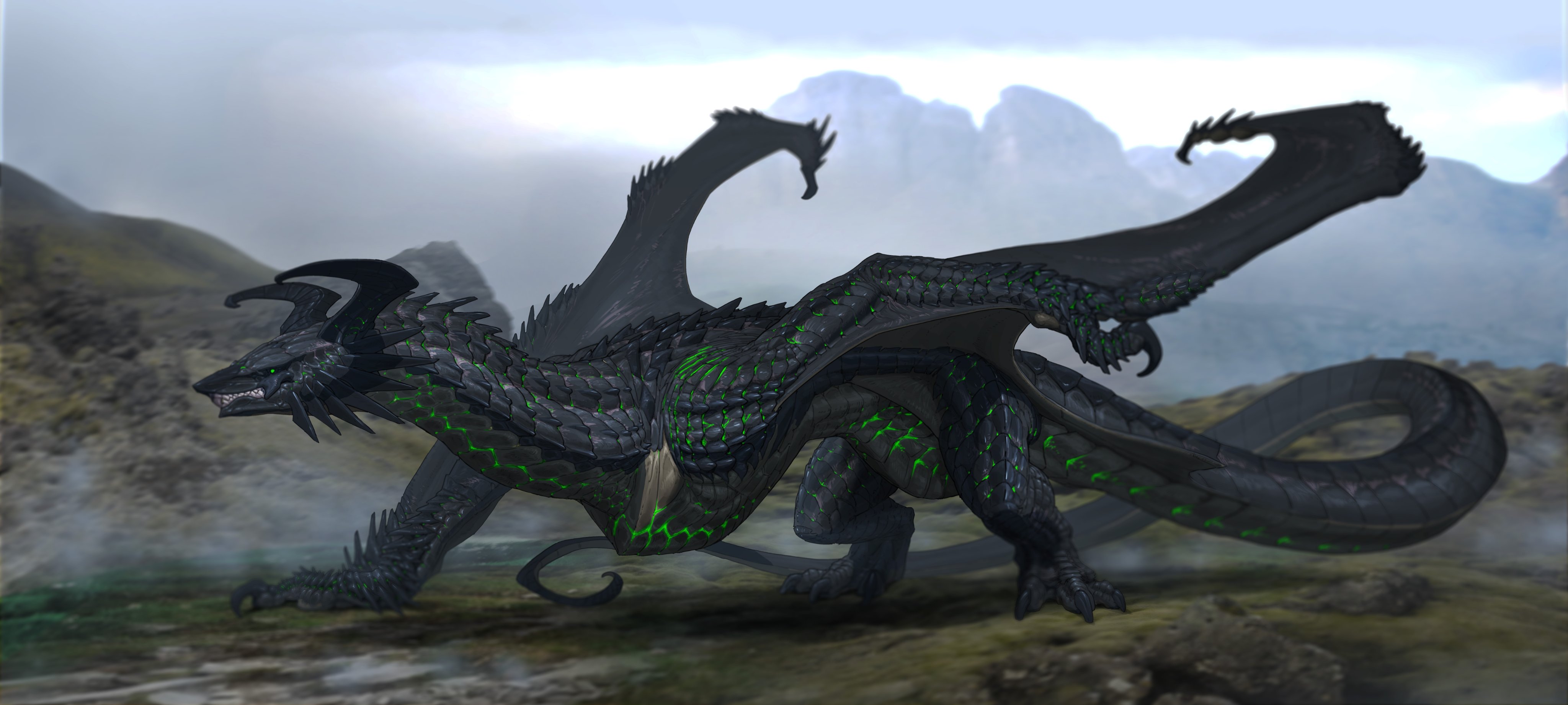 Safebooru - absurdres claws corey rivera day dragon full body highres ...