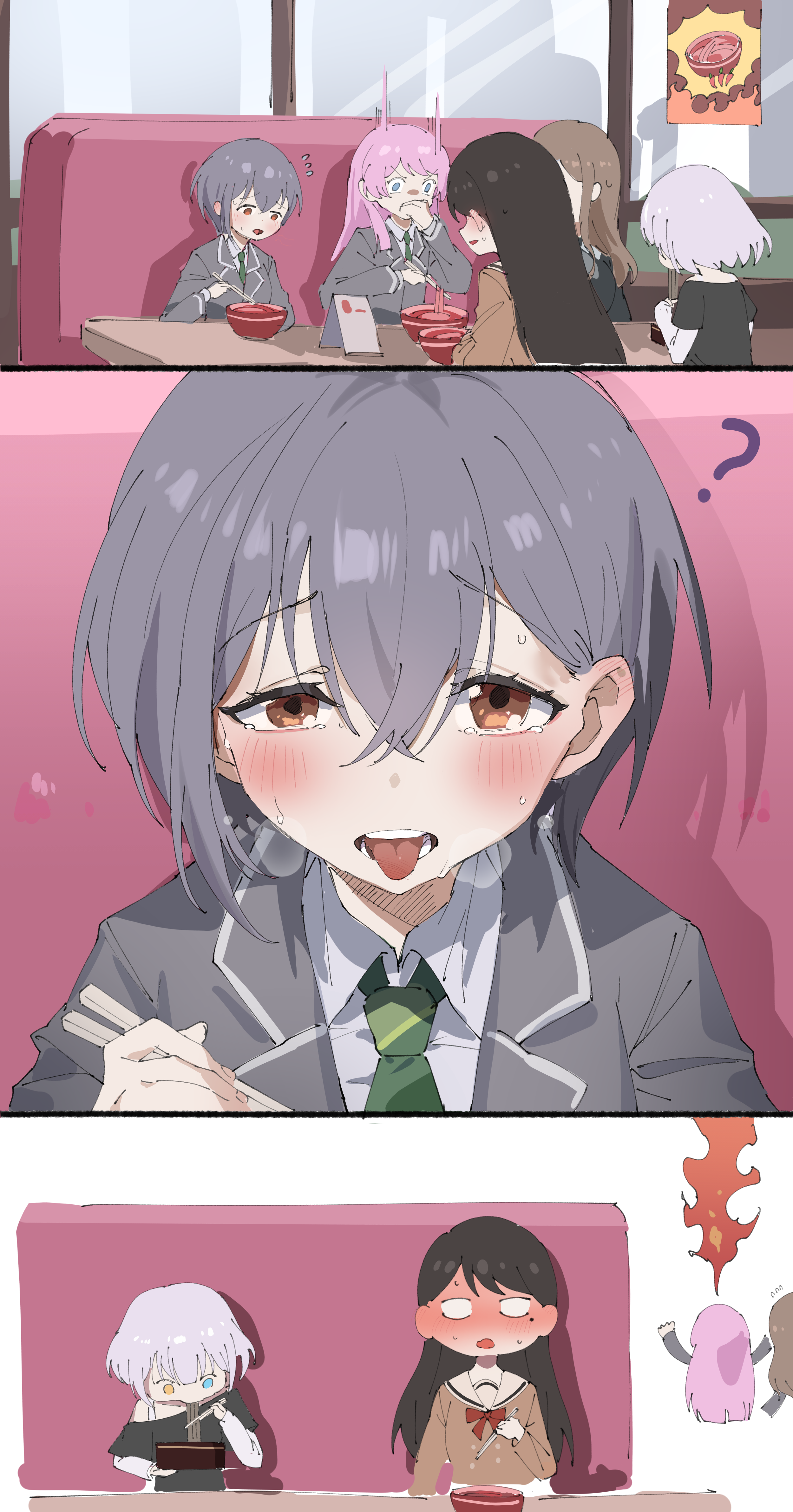 Safebooru - 5girls absurdres bang dream! bang dream! it's mygo!!!!! black shirt blue eyes blue ...