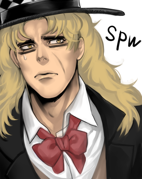 Safebooru - 1boy blonde hair checkered formal hat jojo no kimyou na ...