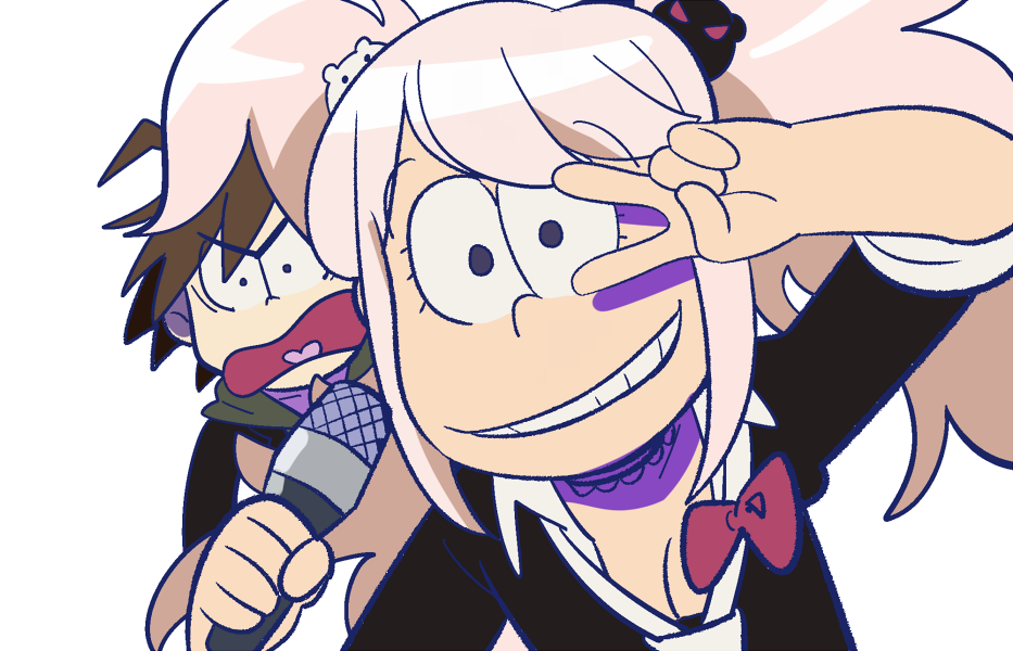 Safebooru - 1boy 1girl angry black eyes brown hair dangan ronpa dangan ...