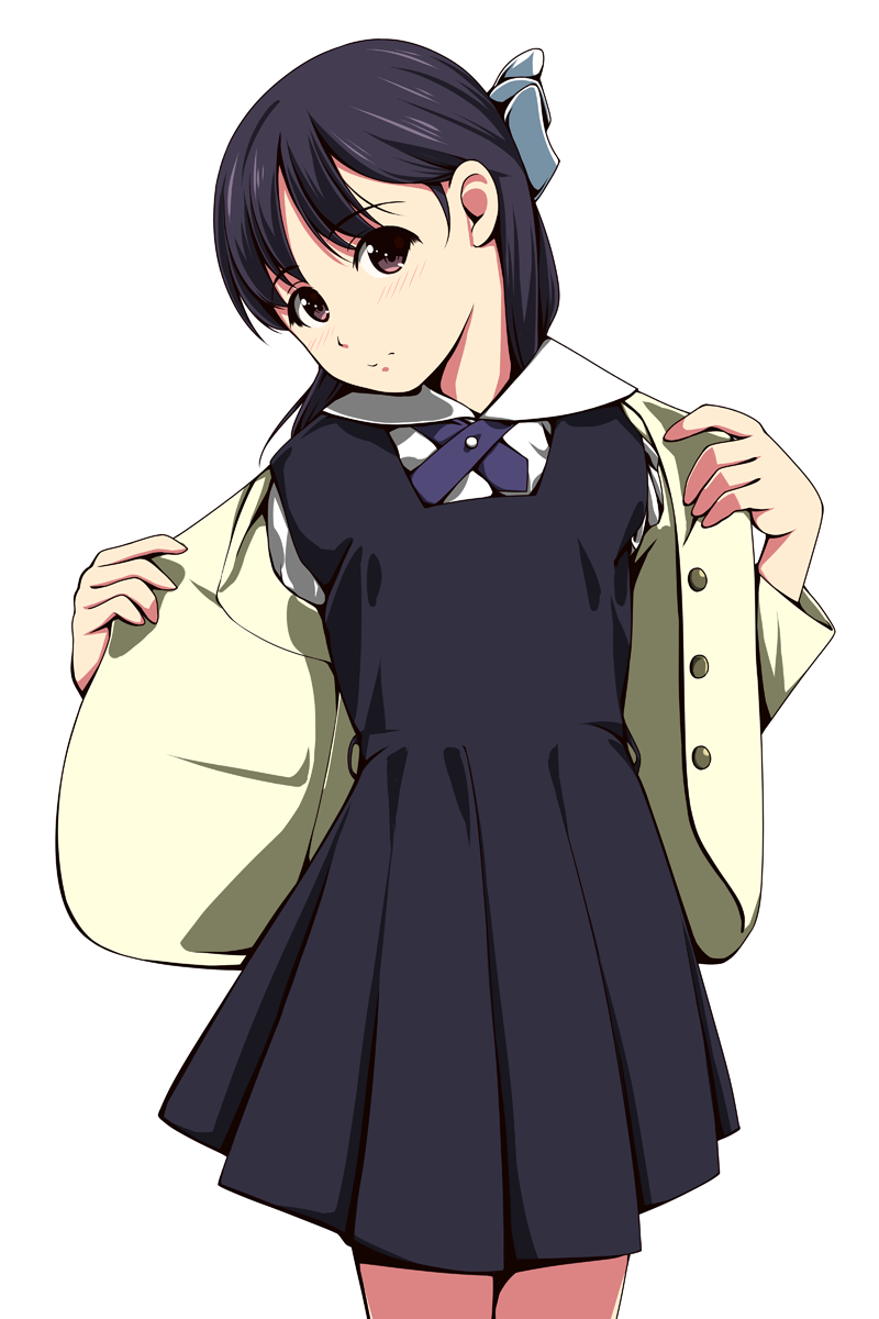 Safebooru 1girl Black Hair Blush Brown Eyes Dress Highres Long Hair