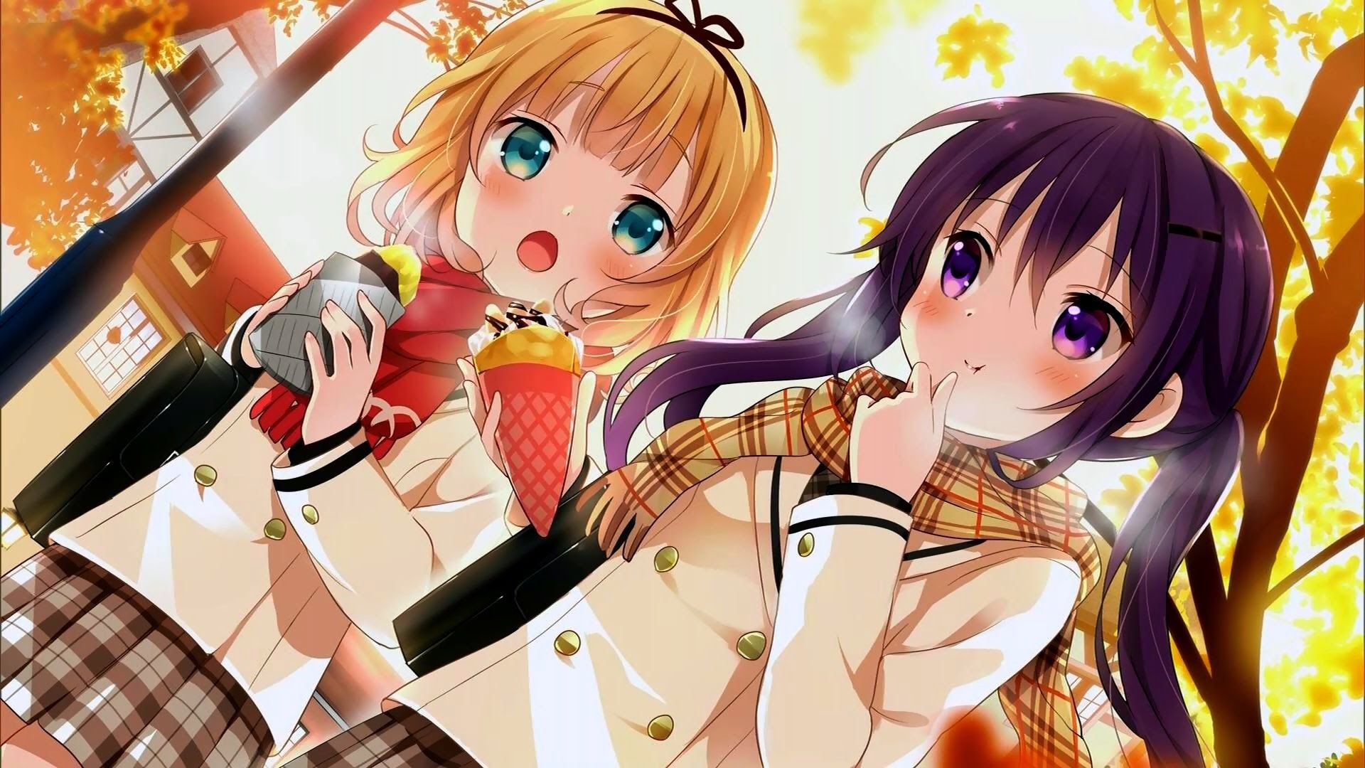 Safebooru - 2girls end card gloves gochuumon wa usagi desu ka? highres ...