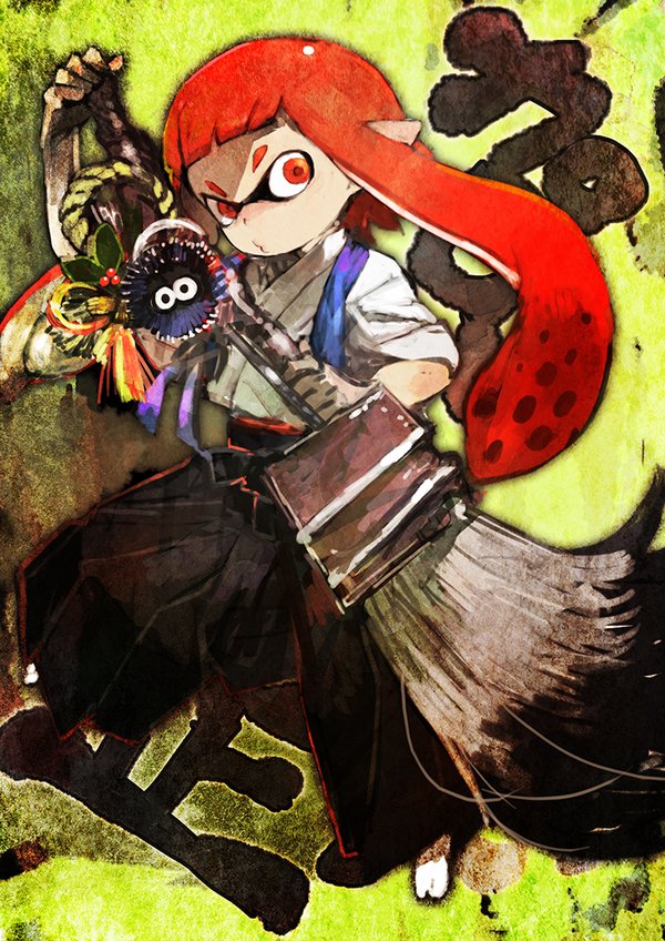 Safebooru - brush inkling japanese clothes splatoon toi8 | 1666047