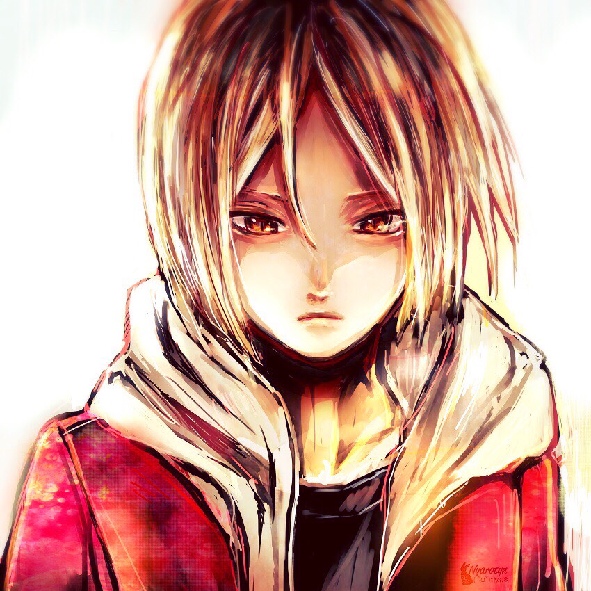Safebooru - 1boy blonde hair haikyuu!! hood down kozume kenma male ...
