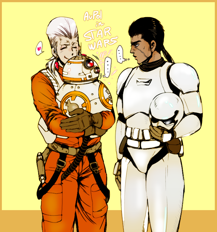 Safebooru - bb-8 black hair brown gloves closed eyes copyright name ...