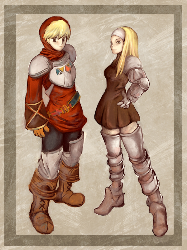 Safebooru - 1boy 1girl armor blonde hair final fantasy final fantasy ...