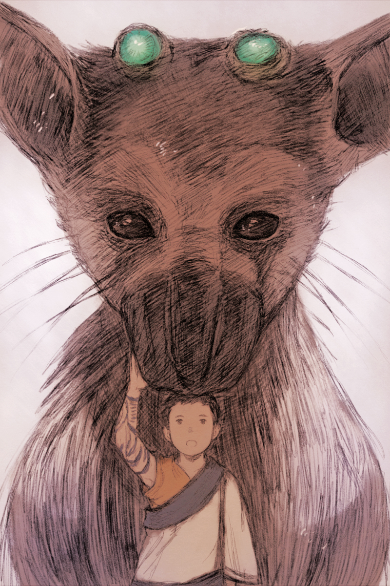 Safebooru - :o animal black eyes black hair boy highres horns ...