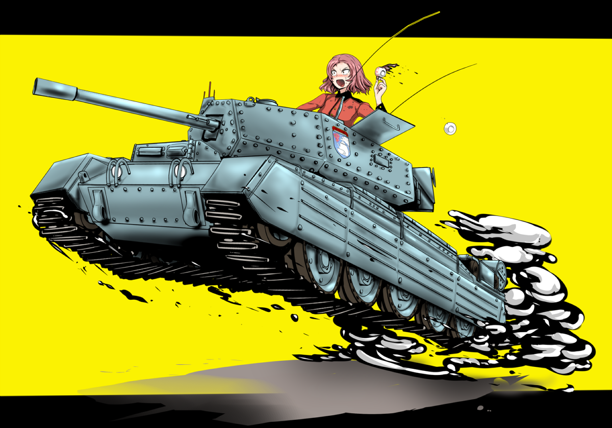Safebooru - 1girl blush crusader (tank) cup girls und panzer ...