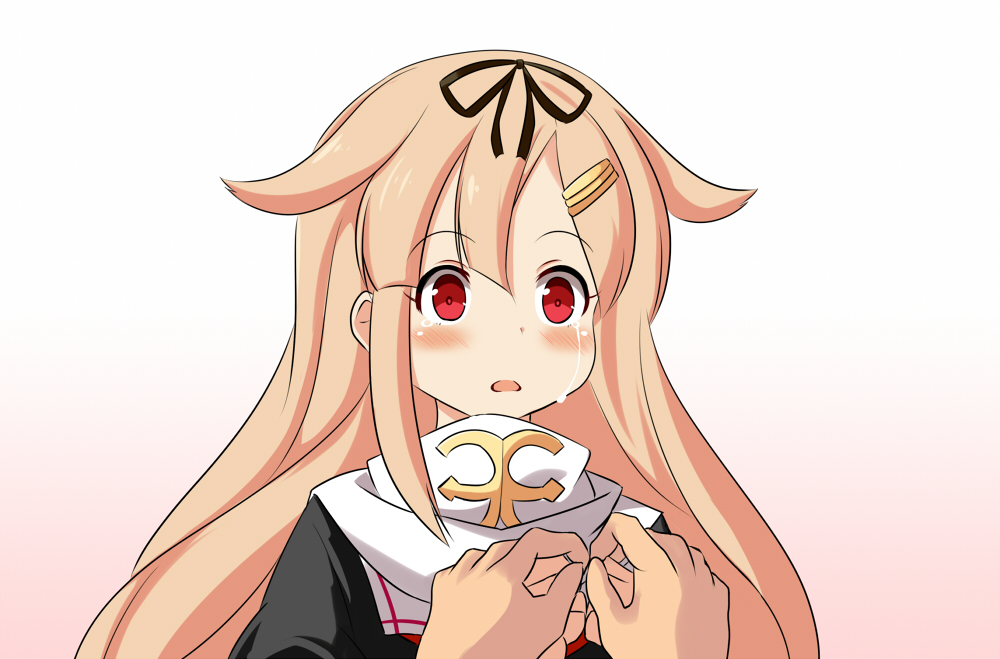 Safebooru - 1girl be (o-hoho) blonde hair blush bow crying crying with ...