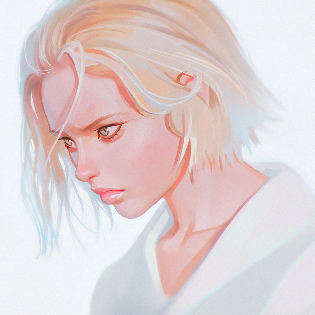 Safebooru - 1girl blonde hair brown eyes colour female ilya kuvshinov ...
