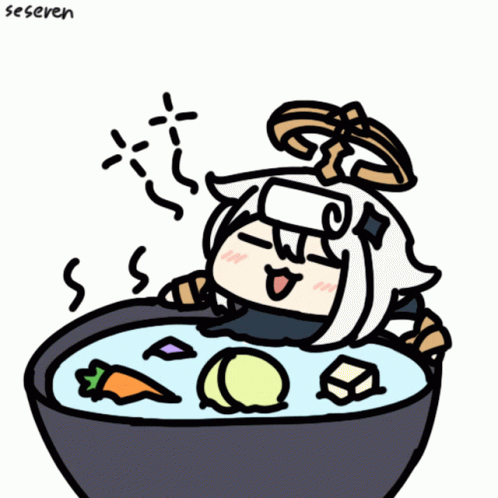 Safebooru - 1girl animated gif emergency food genshin impact paimon ...