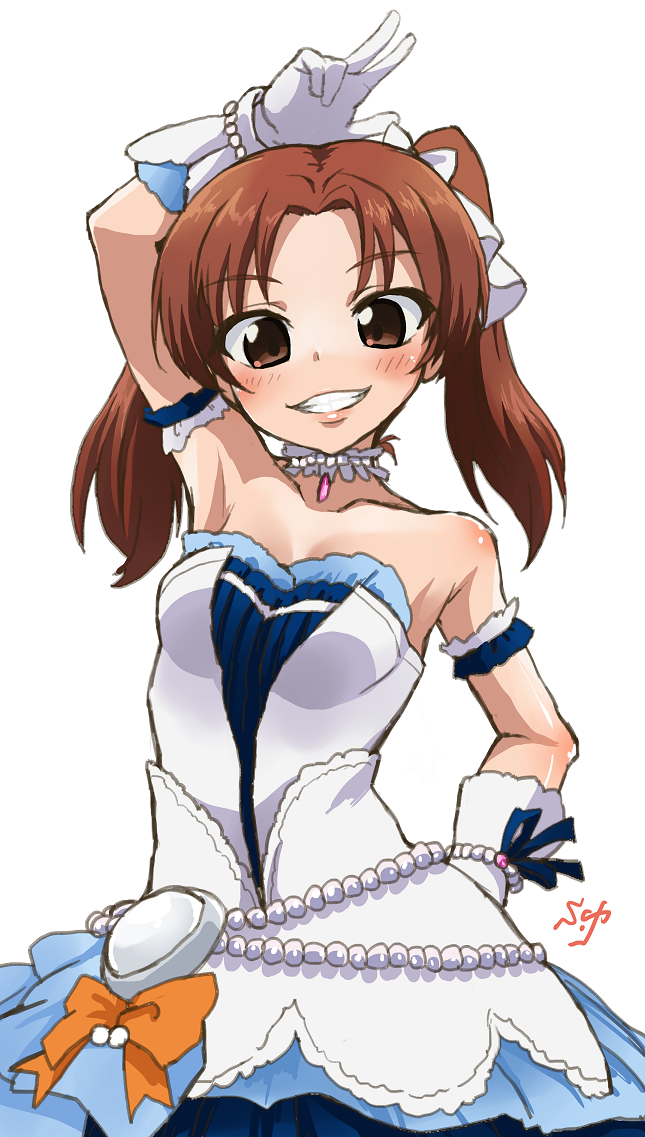 Safebooru - brown hair cosplay girls und panzer gloves idolmaster ...