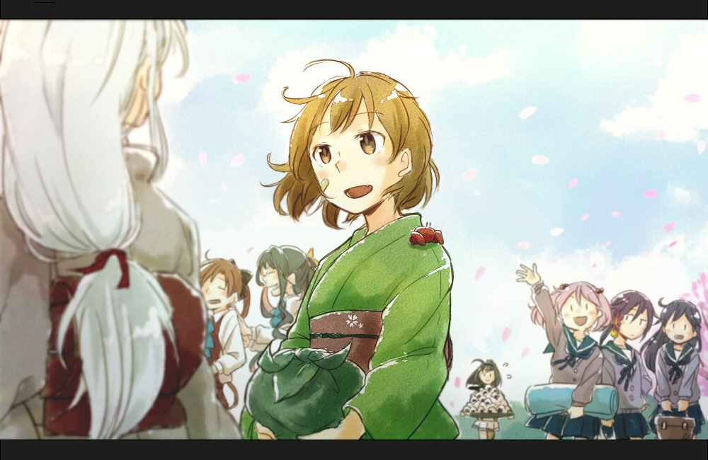 Safebooru - 6+girls ahoge akebono (kantai collection) akigumo (kantai collection) akizuki ...