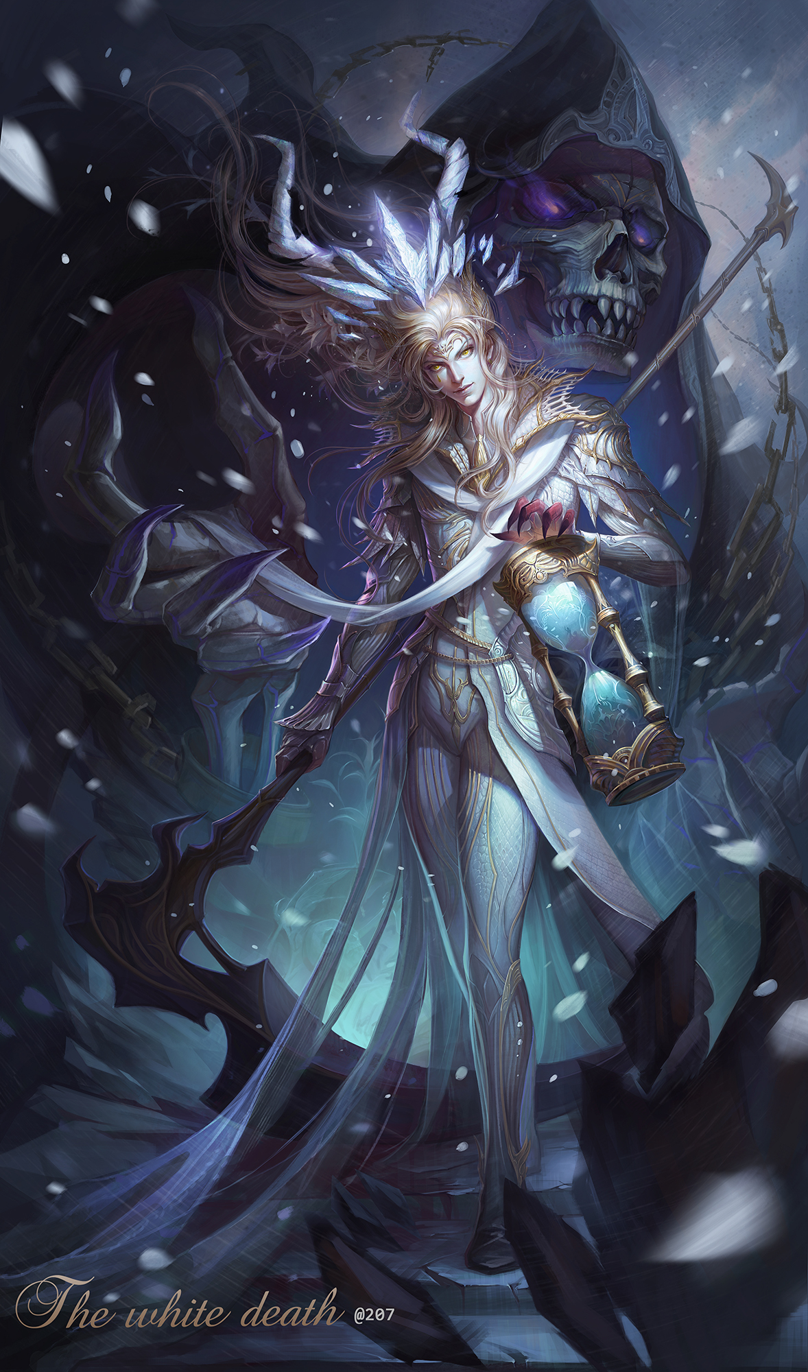 Safebooru - 1boy 207 armor artist name blonde hair chain claws cloak ...