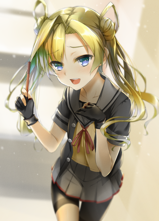 Safebooru - 1girl abukuma (kantai collection) blonde hair blue eyes jurakin kantai collection ...