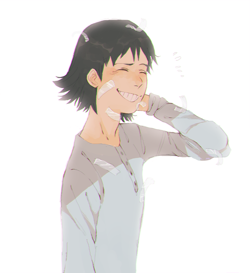 Safebooru - 1boy ammeja black hair blush boku no hero academia closed ...