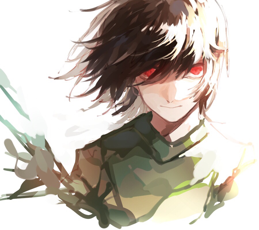 Safebooru - androgynous brown hair chara (undertale) expressionless red ...