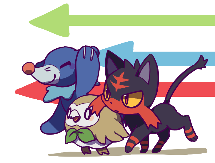 Safebooru - directional arrow gen 7 pokemon i3 (17sanjyou) litten ...