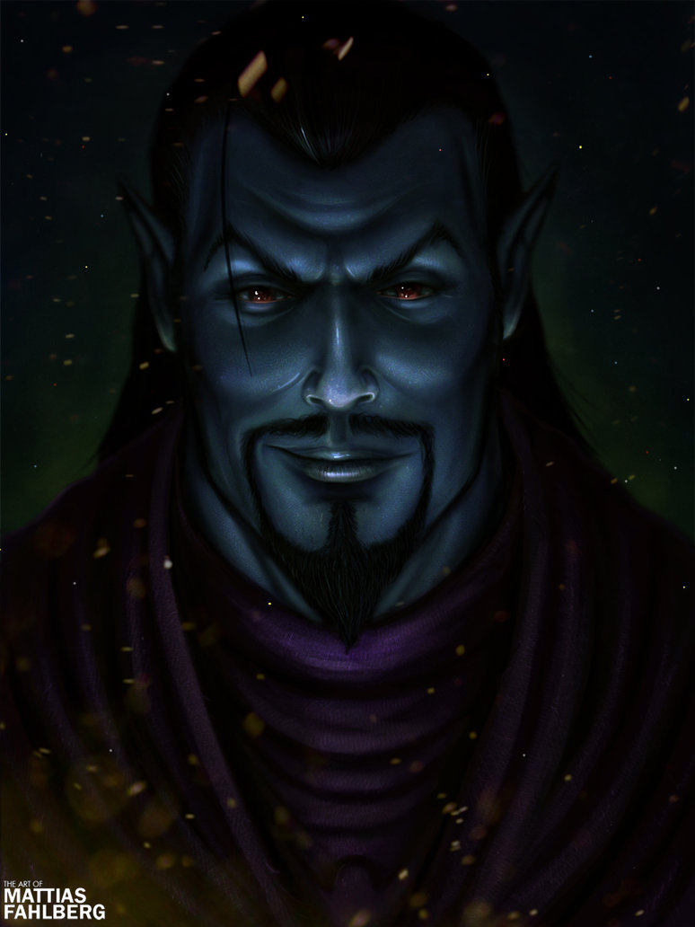 Safebooru - 1boy black hair blue skin derivative work evil smile ...