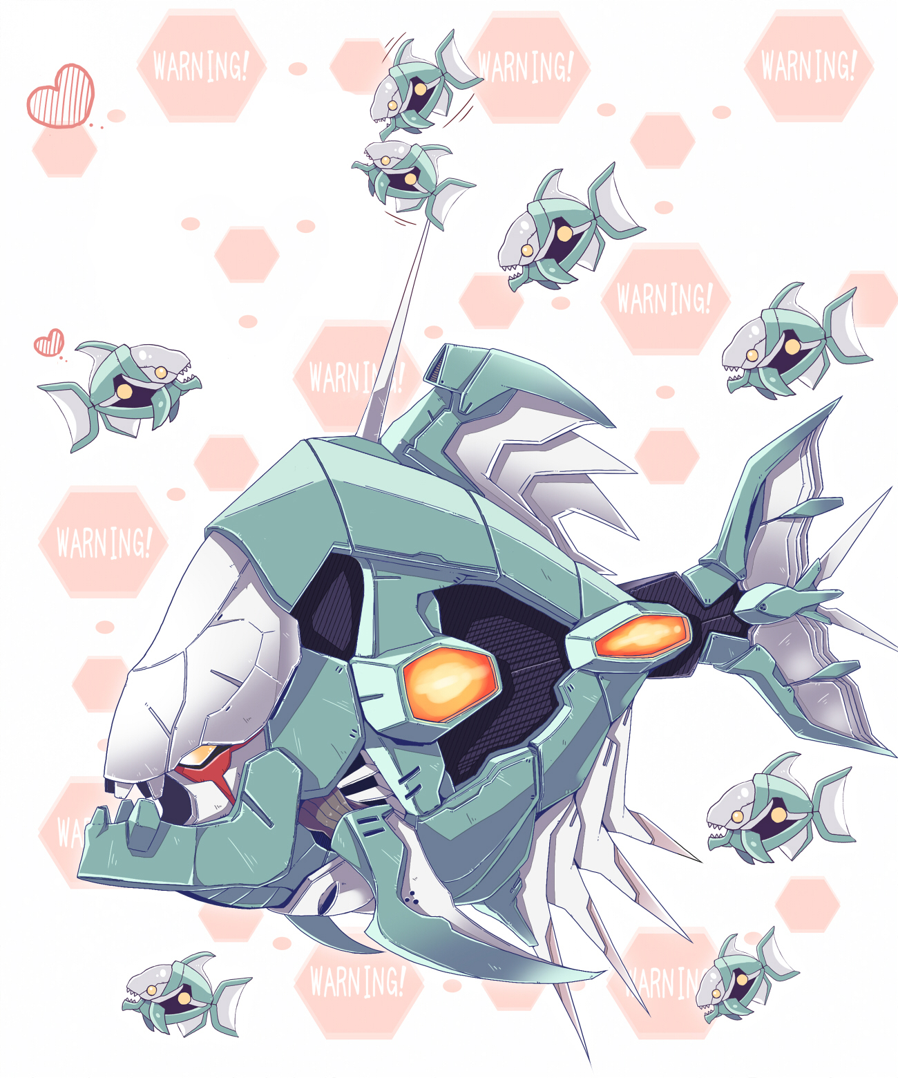 Safebooru - darius darius burst fish heart highres mecha photoshop ...