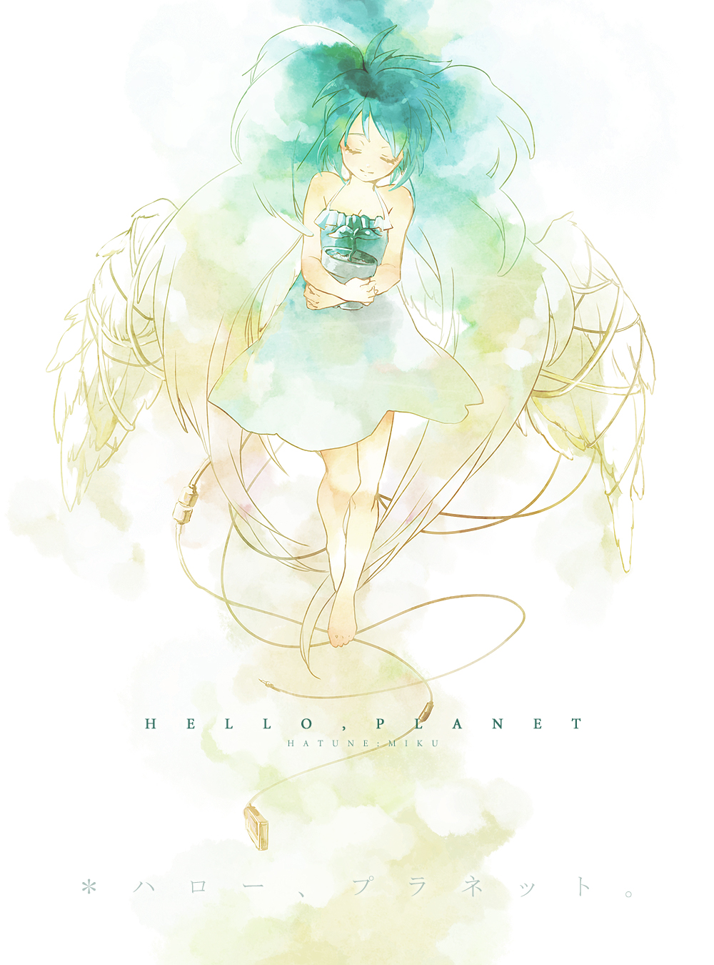 Safebooru - bad id closed eyes hatsune miku hello planet (vocaloid ...