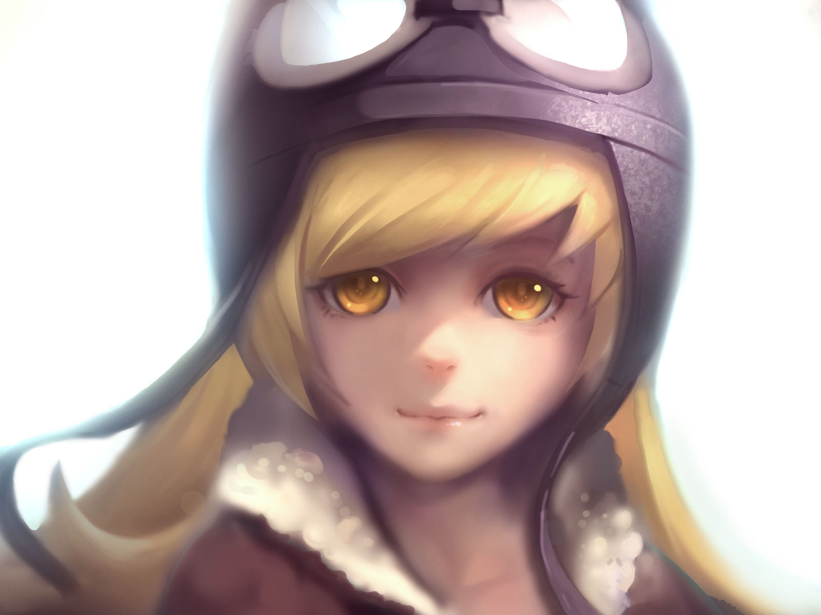 Safebooru - 1girl bangs blonde hair closed mouth eyelashes fur trim ...