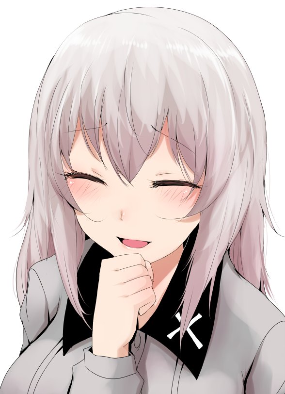 Safebooru - 1girl bangs blush closed eyes commentary request eyebrows eyebrows visible through ...