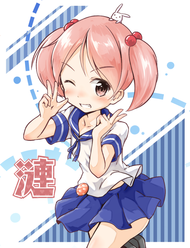 Safebooru - animal animal on head badge bunny on head character name ...