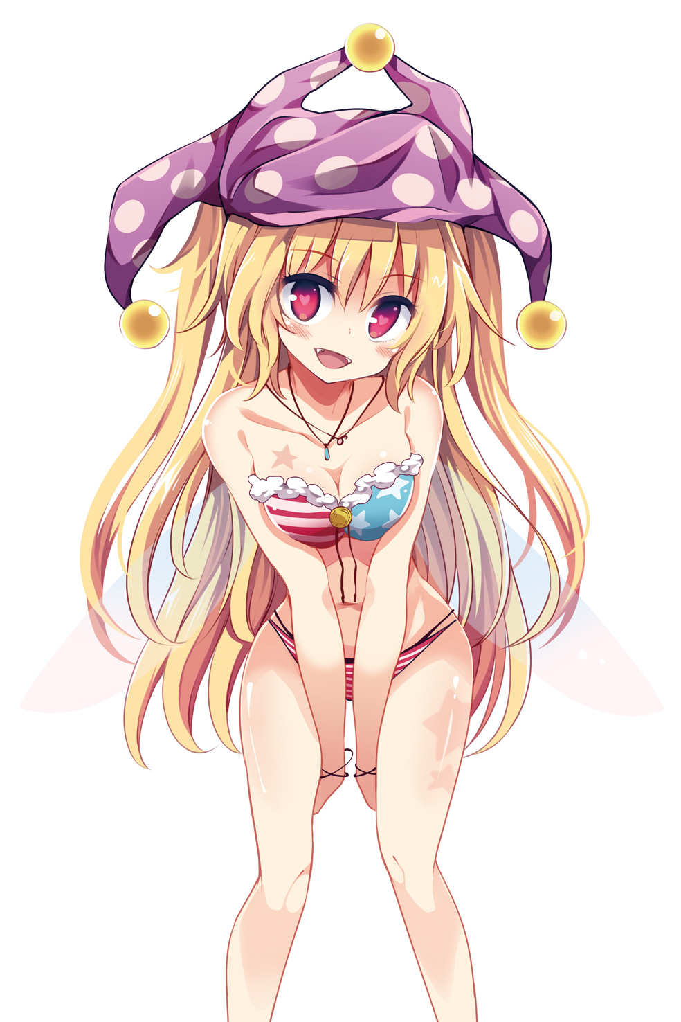 Safebooru - 1girl adapted costume american flag bikini bare shoulders bikini blonde hair blush ...