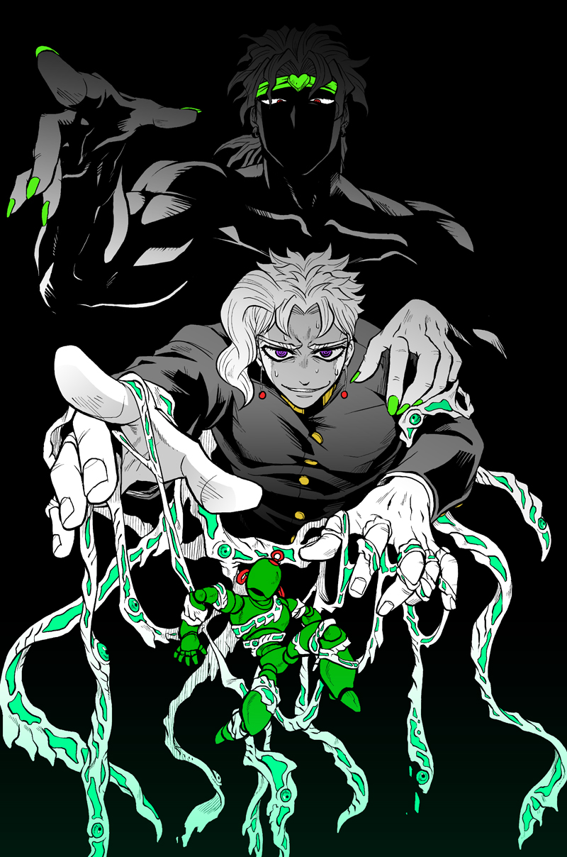 Safebooru - 2boys dio brando dododo dadada earrings foreshortening ...