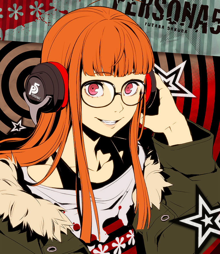 Safebooru - 1girl behind-the-head headphones character name choumoku ...