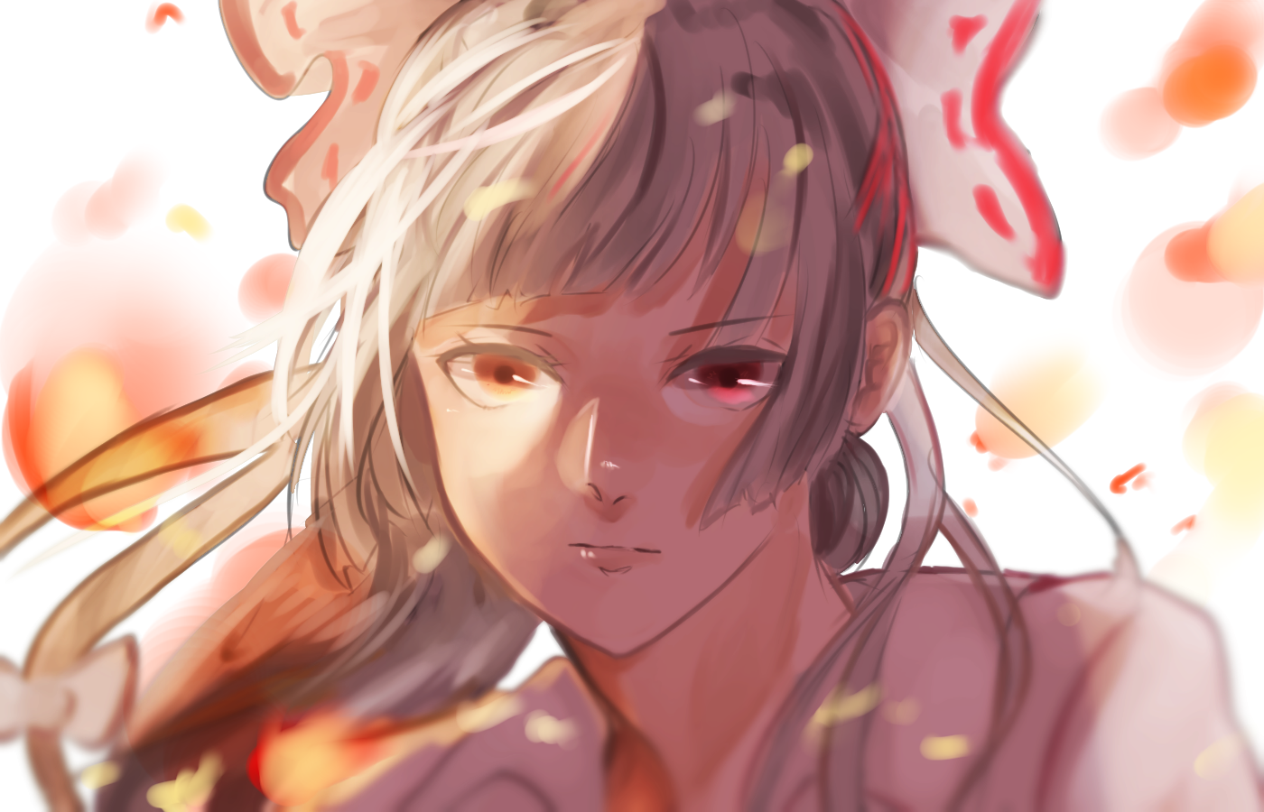 Safebooru - 1girl bangs blunt bangs blurry closed mouth expressionless ...