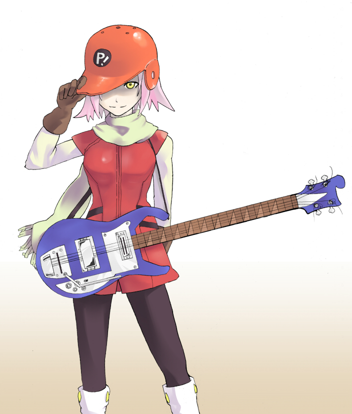 Safebooru - boots flcl gloves goggles guitar haruhara haruko helmet ...