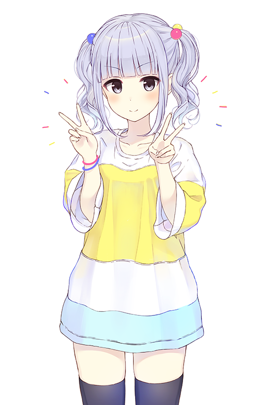 Safebooru - >:) 1girl alc (ex2 lv) bangs black eyes blunt bangs blush ...