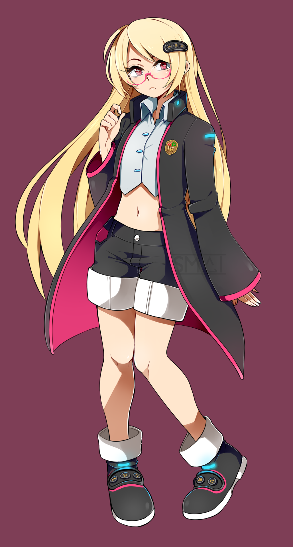 Safebooru - 1girl blonde hair boots commentary flat chest full body ...