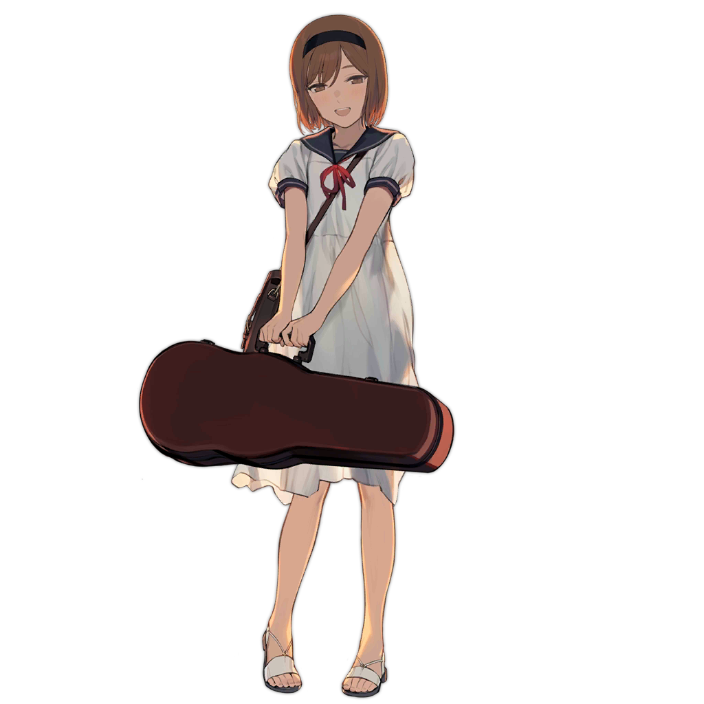 Safebooru - 1girl amati bag brown eyes brown hair dress duoyuanjun girls frontline gunslinger ...