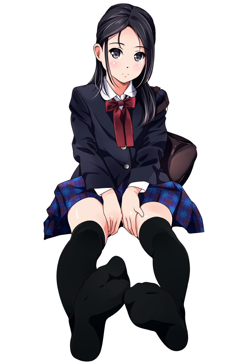 Safebooru - 1girl bag bangs black eyes black hair blazer blush bow highres jacket long hair ...