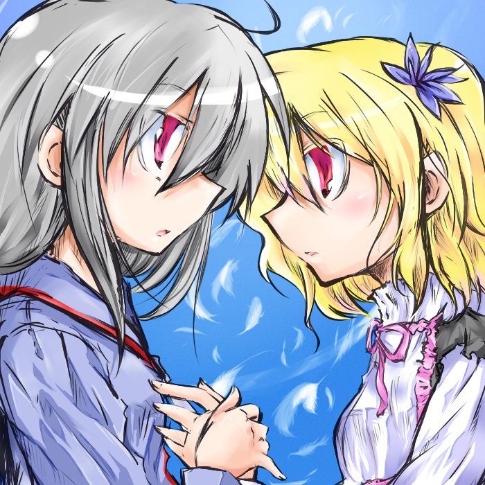Safebooru - 2girls hime (orange juice) red eyes shihou masa suguri ...
