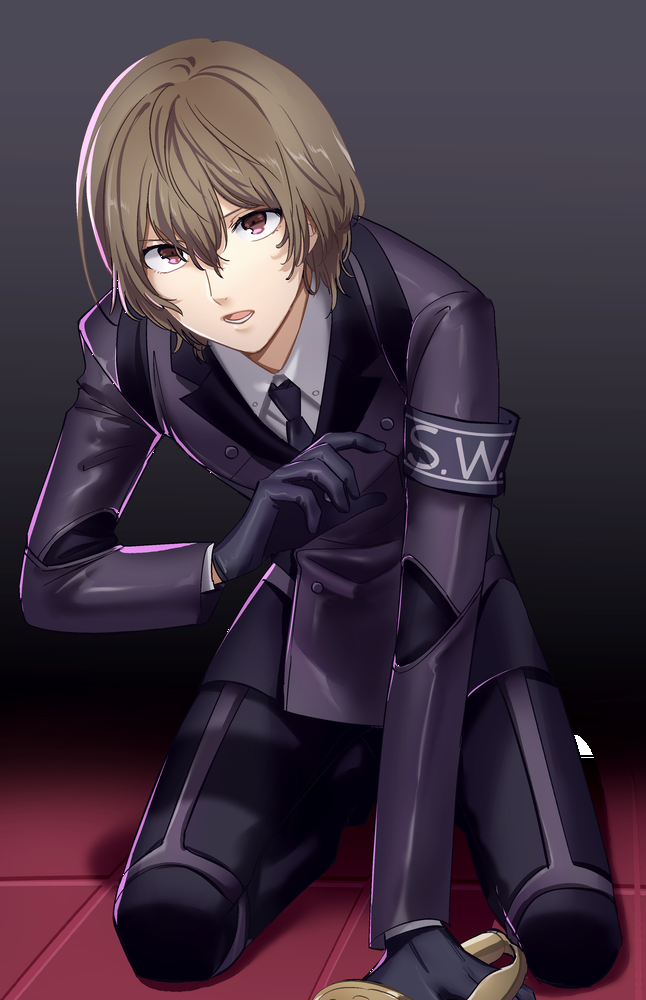 Safebooru - akechi gorou alternate costume brown eyes brown hair hirori ...