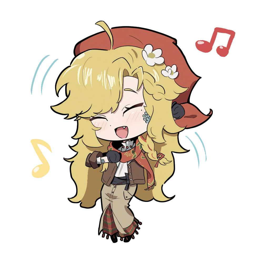 Safebooru - 1girl ^ ^ arm up beamed eighth notes black gloves blonde ...