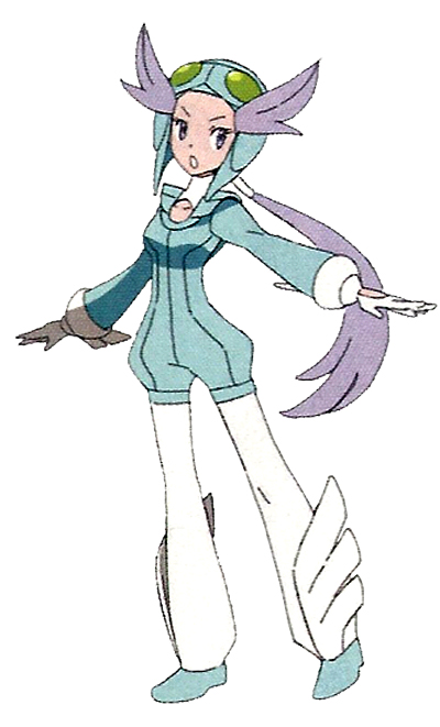 Safebooru - 1girl aviator goggles concept art female flat color full ...