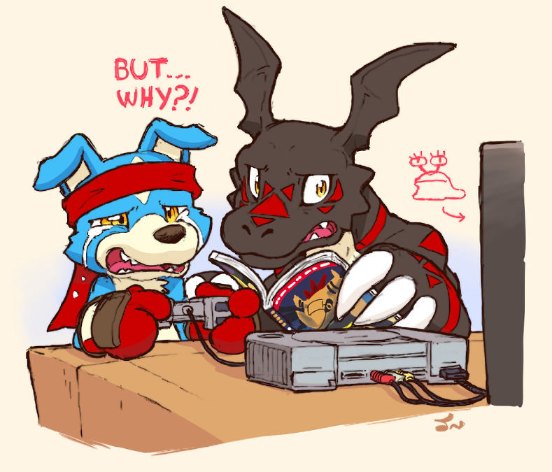 Safebooru - bandana blackguilmon crying crying with eyes open digimon ...