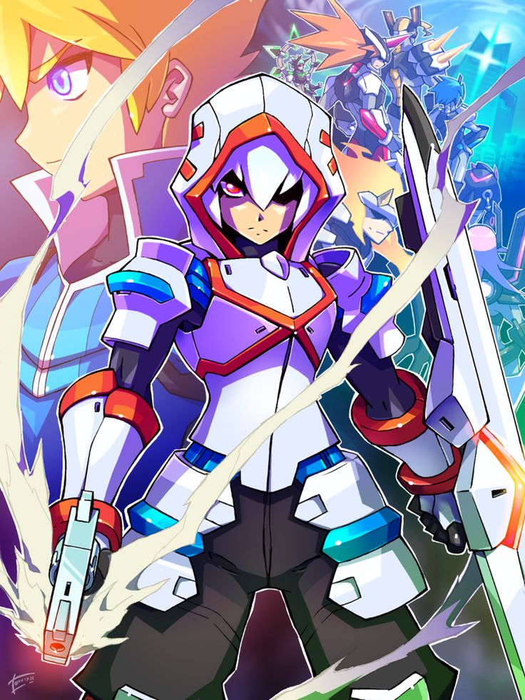 Safebooru - acura (gunvolt) azure striker gunvolt carrera (gunvolt ...