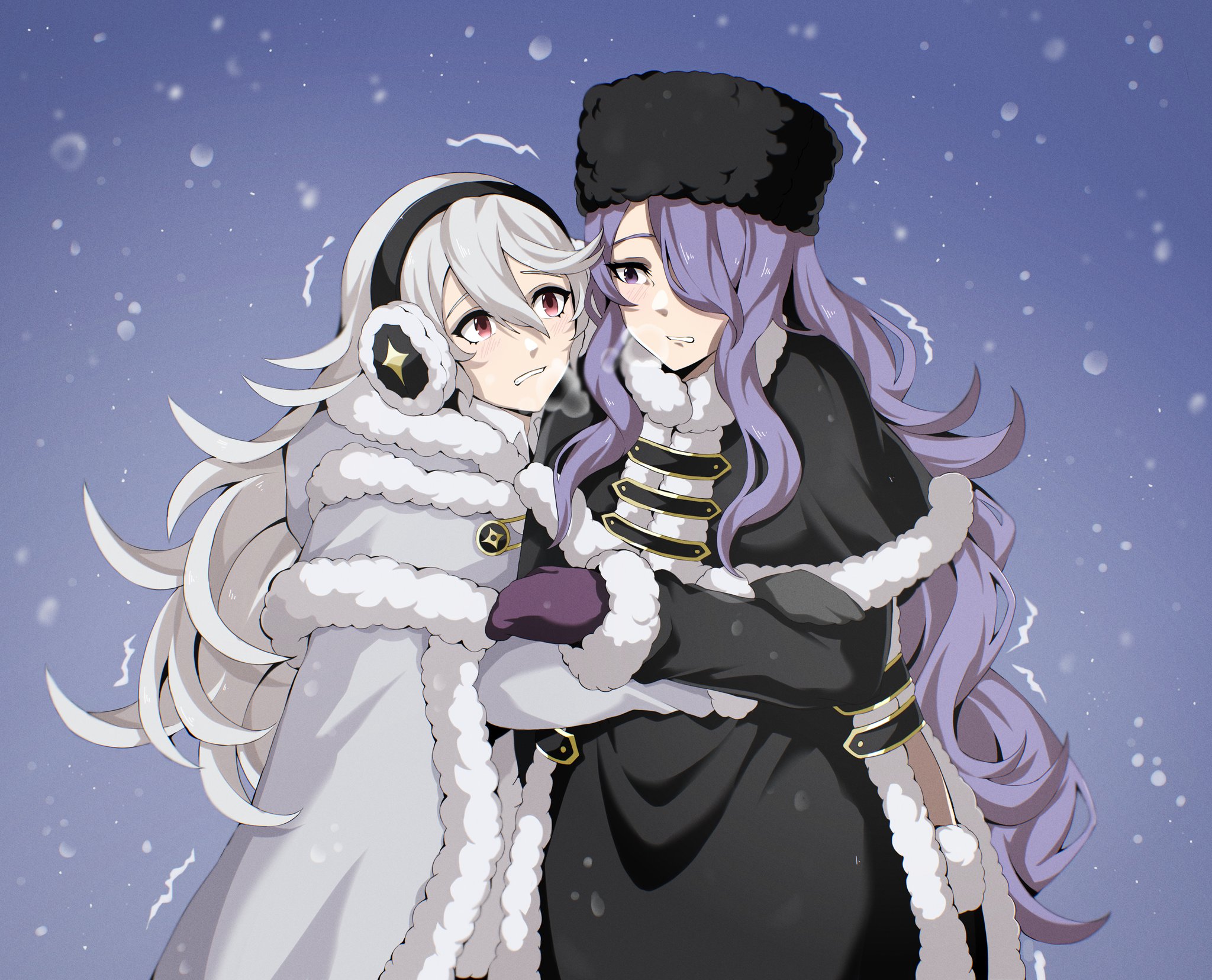 Safebooru - 2girls alternate costume black hairband camilla (fire ...