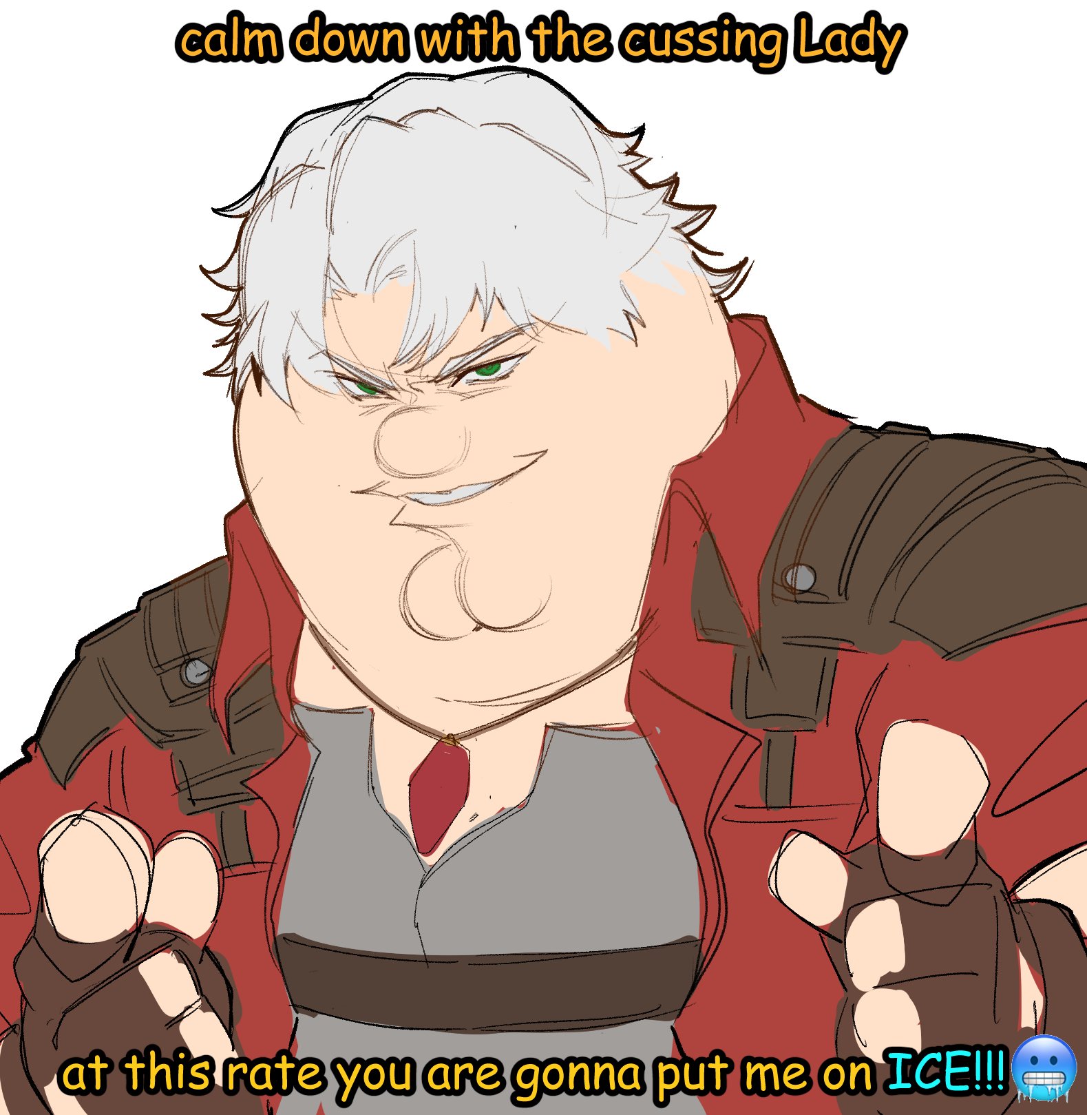 Safebooru - 1boy black gloves blue eyes cleft chin coat cosplay dante (devil may cry) dante ...