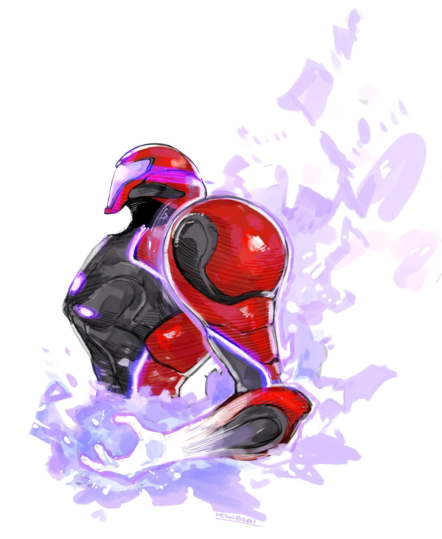 Safebooru - 1girl armor assault visor commentary english commentary ...