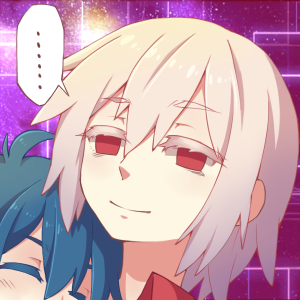 Safebooru - ... 2girls black necktie blank eyes blank stare blue hair ...