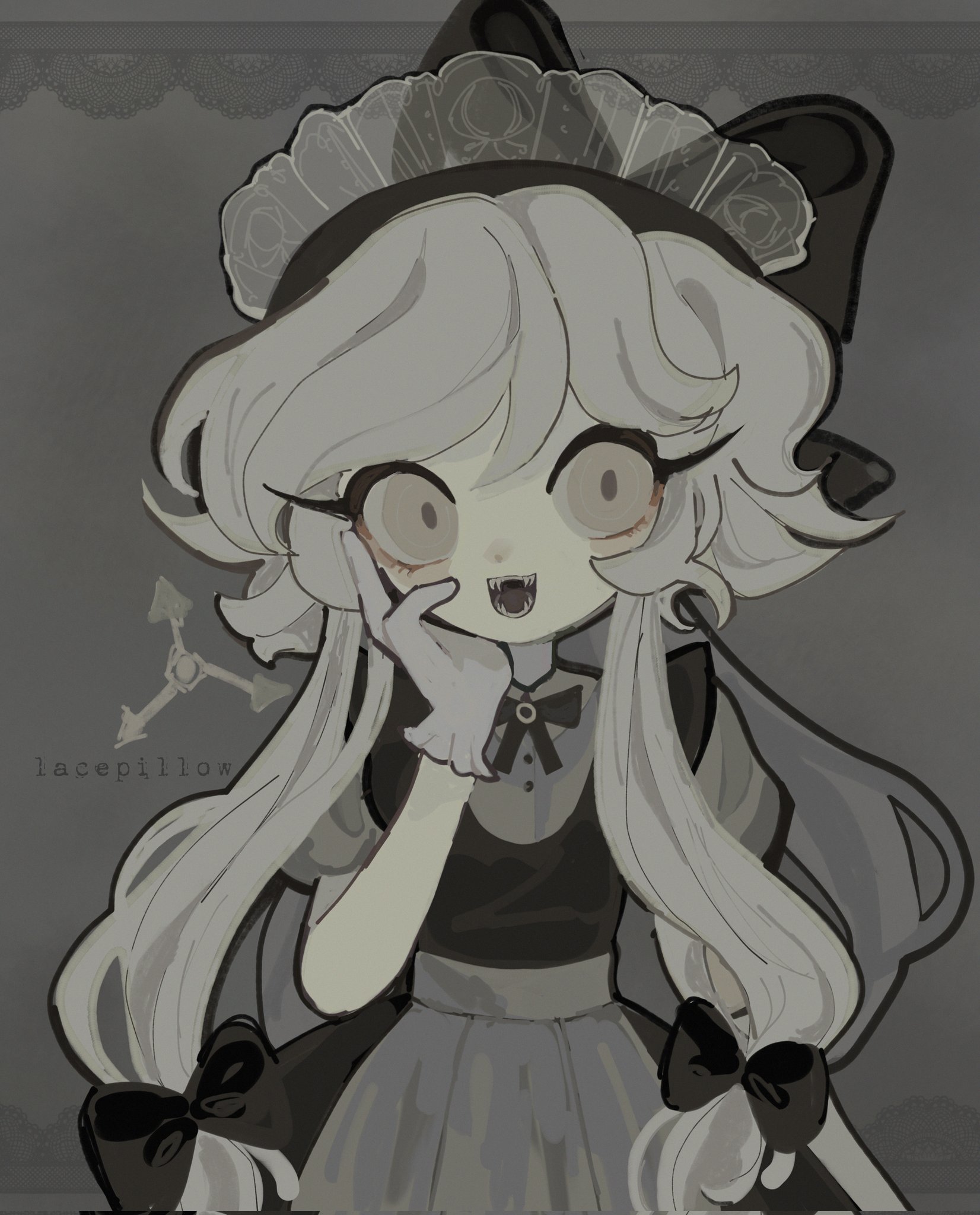 Safebooru - 1girl absolute solver (murder drones) apron arm at side ...